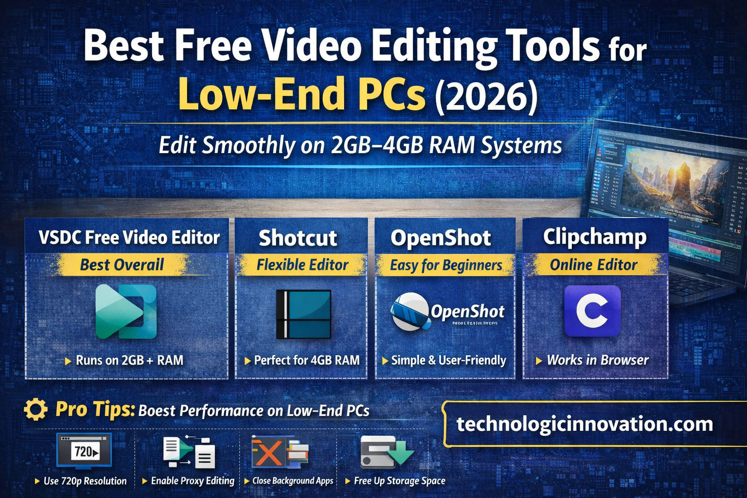 Best Free Video Editors for Low-End PCs (2026)